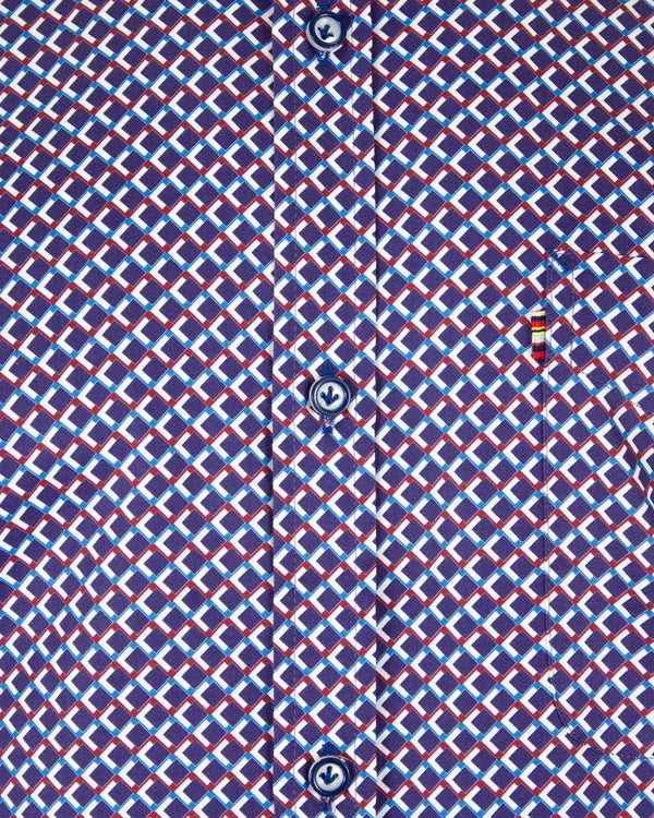 Andre Georgia Casual Shirt - Burgundy - Galvin for Men